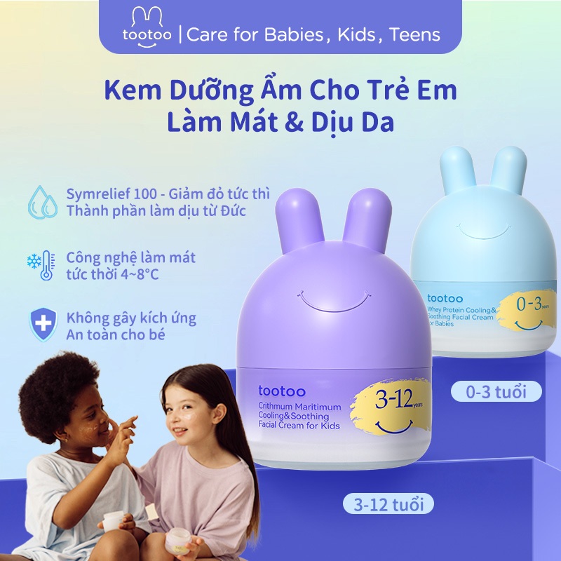Kem dưỡng ẩm cho bé tootoo gel thạch làm dịu da khô ngứa mẩn đỏ cấp ẩm ...