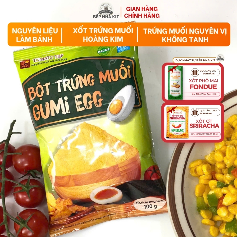 Bột Trứng Muối Gumi Egg Tomato T&P Gói 100g, Làm Bánh Bao Kim Sa Trứng ...