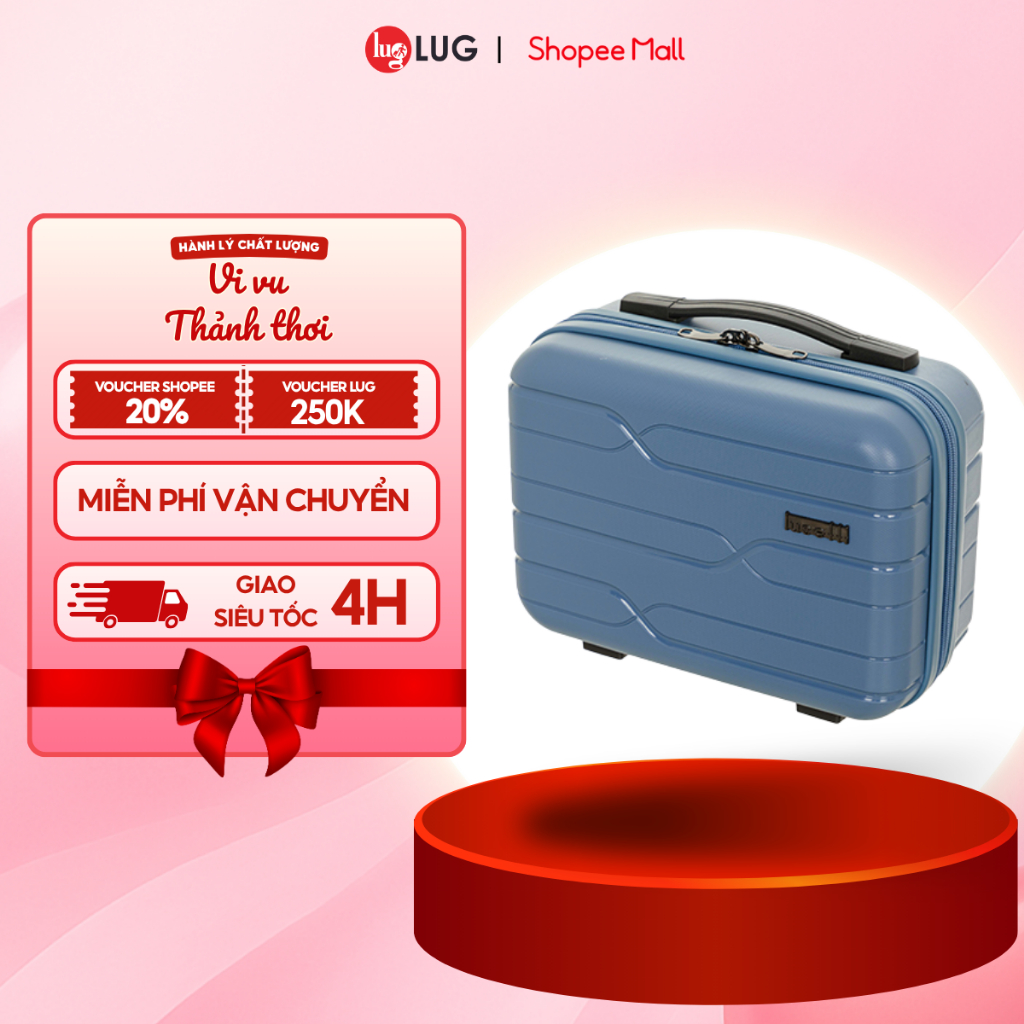 Vali du lịch LUG Lusetti LS802 Size 12 Nhựa PP Chống Bể Vỡ, Dây Kéo Êm ...