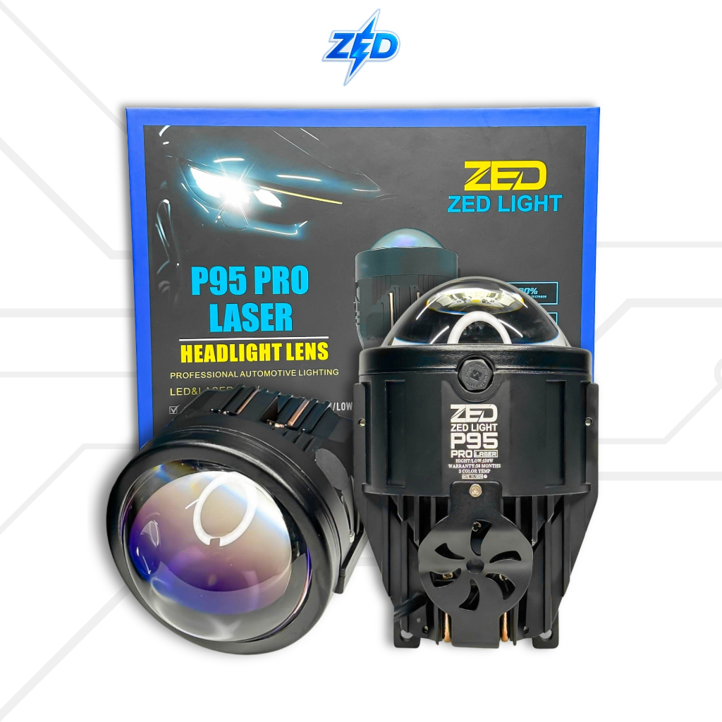Đèn Bi Gầm LED Siêu Sáng P95 Pro Laser ZED LIGHT - 130W 1 Cặp Đèn, Tâm ...