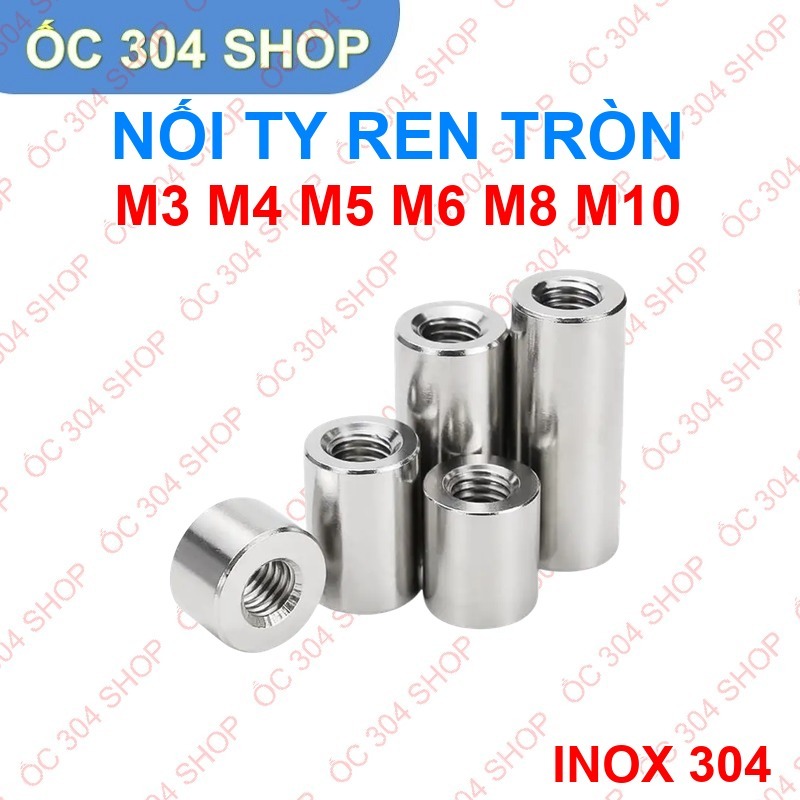 Nối Ren Inox 304 Tròn - Măng Sông Nối Ty Ren - Chắc Chắn, Ren Chuẩn ...