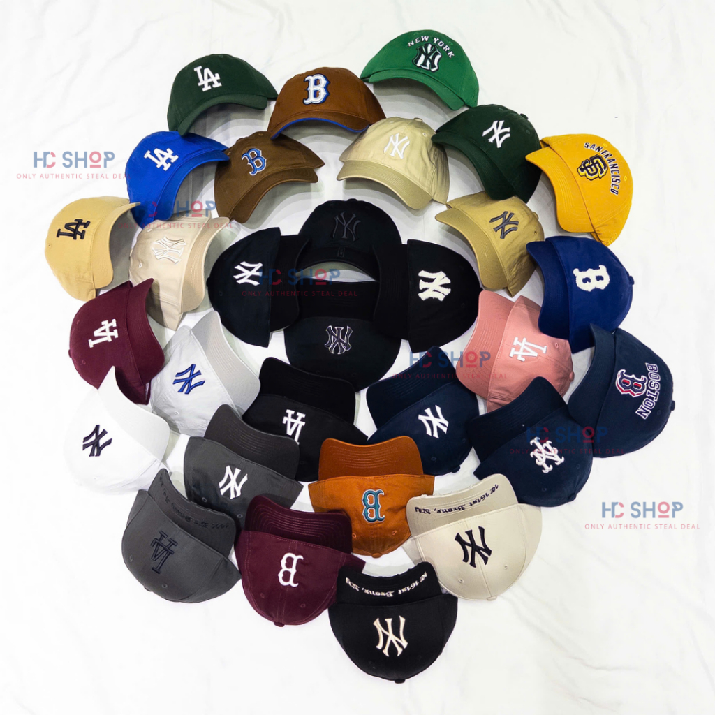 [Chính hãng] Mũ/ Nón MLB logo to, logo thêu full, unisex, form mềm ...