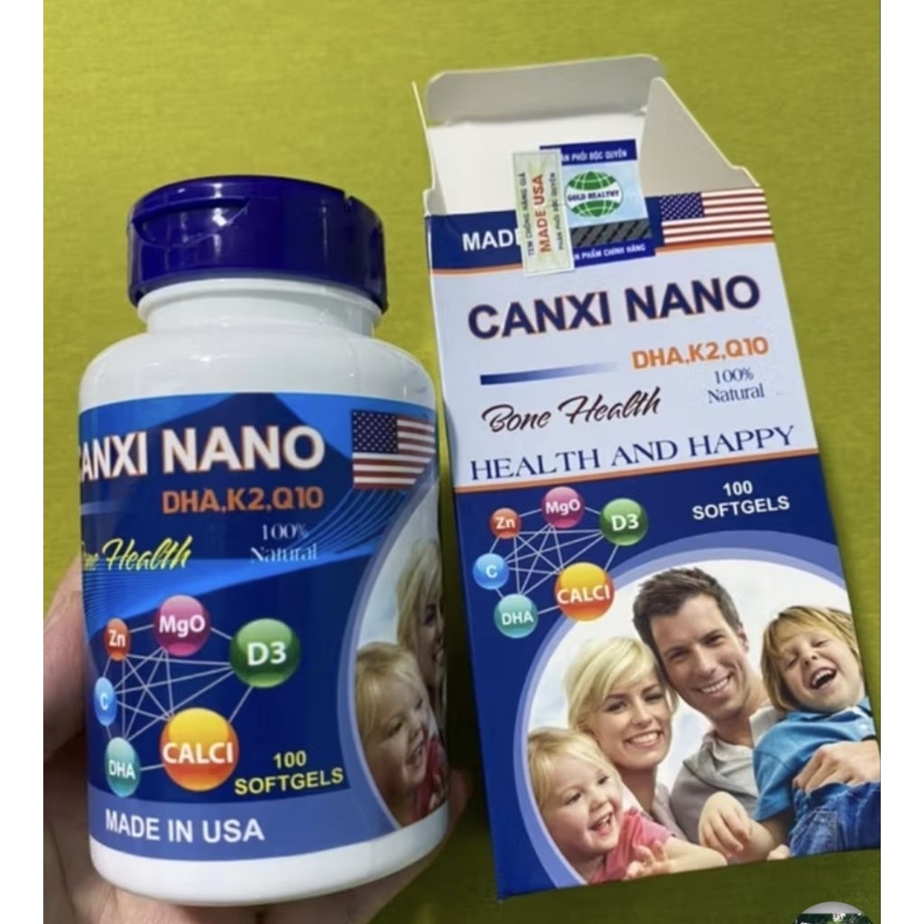 Viên uống Canxi Nano Bone Health 100 viên của Mỹ | Shopee Việt Nam