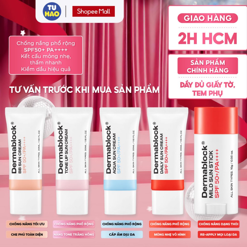 Kem Chống Nắng Dermablock SPF50+ PA++++ 35ml / Combo 1 Mask BNBG + Kem ...