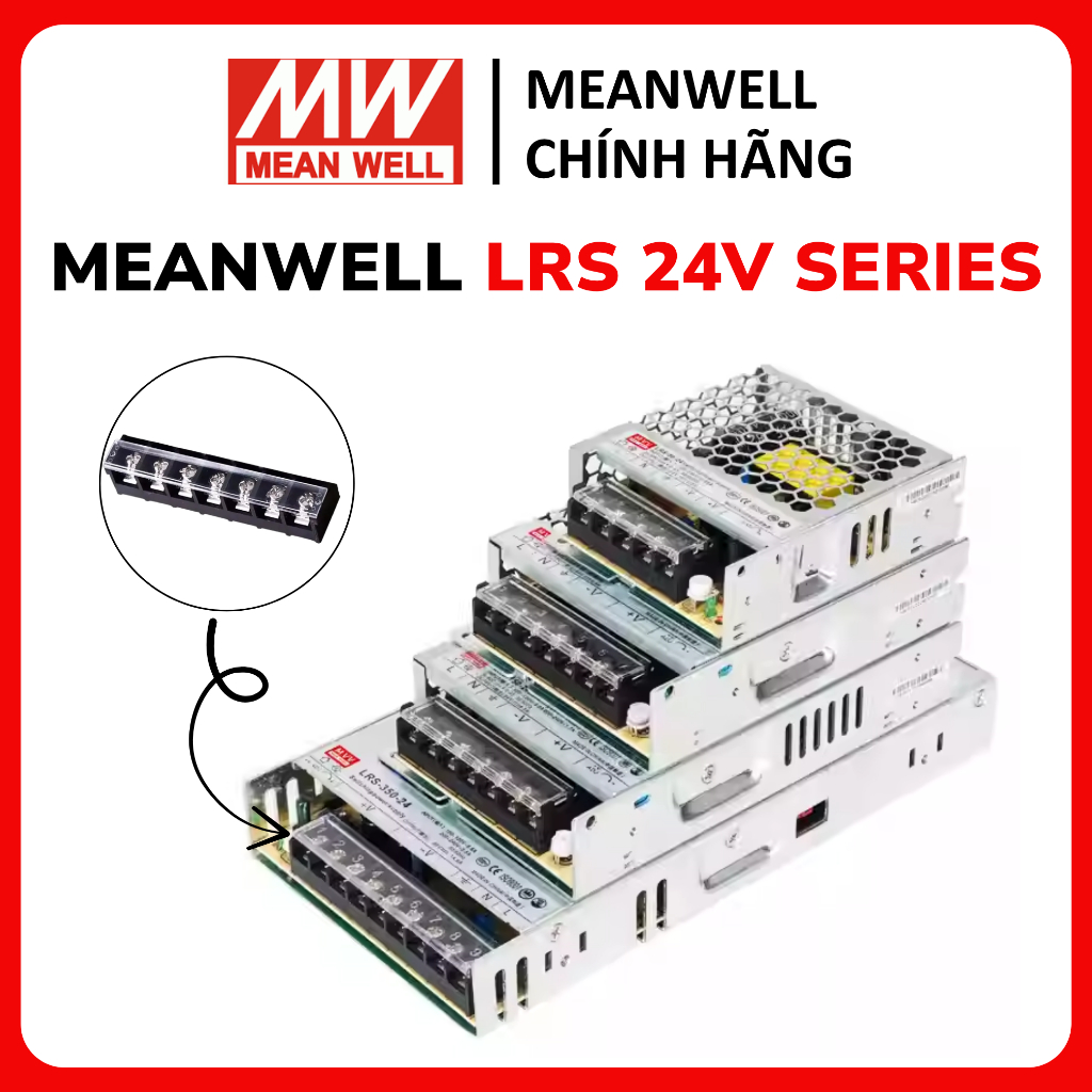 Nguồn 24V MEANWELL LRS-35-24, LRS-50-24, LRS-75-24, LRS-100-24, LRS-150 ...
