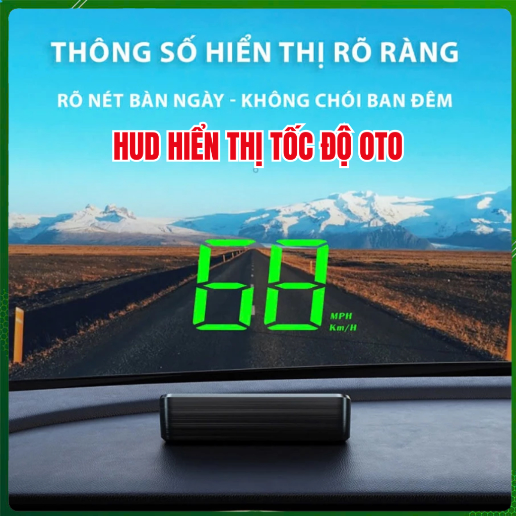HUD Hiển Thị Tốc Độ Trên Kính Lái Ô Tô - GPS Cắm Cổng USB - Màn Hình ...