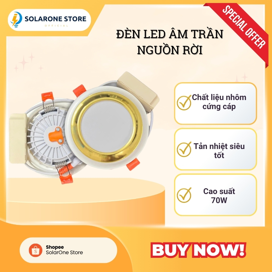 Đèn LED Âm Trần Nguồn Rời CTMLights 7W - Chống chói khoét lỗ 90mm ...