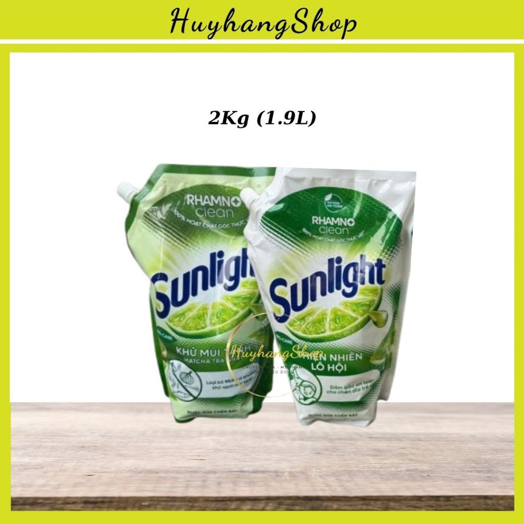Nước rửa chén Sunlight 2Kg (1.9L) Trà xanh, Lô hội| Huyhangshop ...