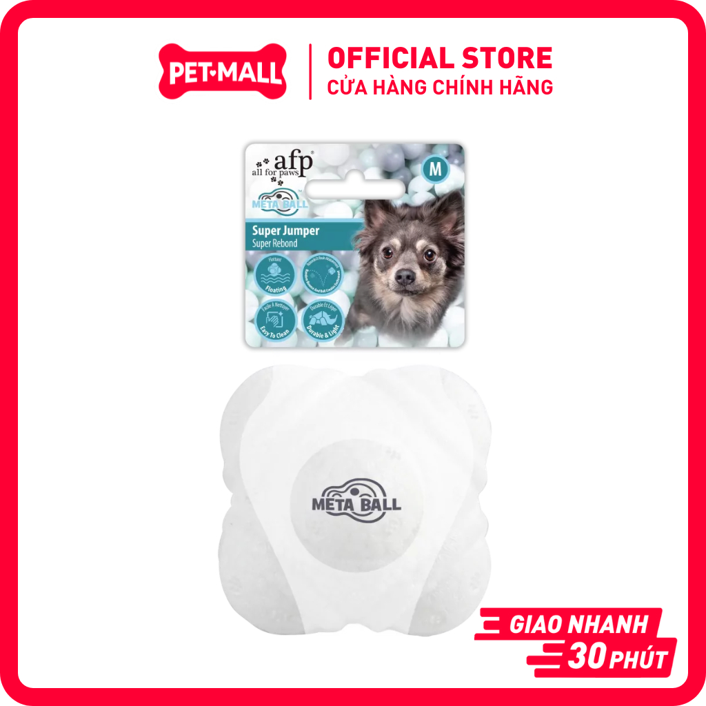 Đồ chơi cho chó bóng cao su AFP Meta Ball Turbo-Bal Size M, giúp hỗ trợ ...