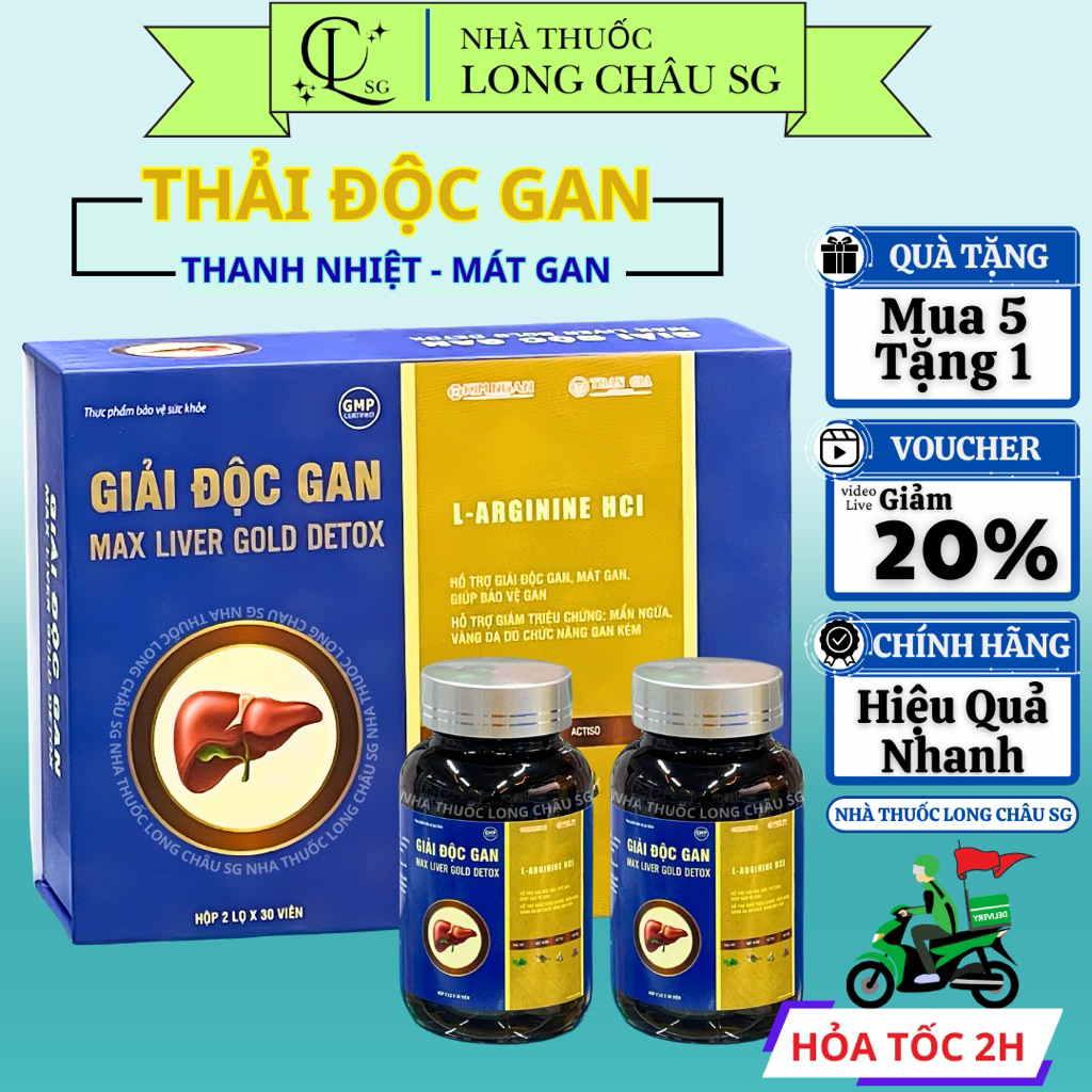 Viên Uống Giải Độc Gan Max Liver Gold Detox – Hạ Men Gan, Mát Gan, Bổ ...