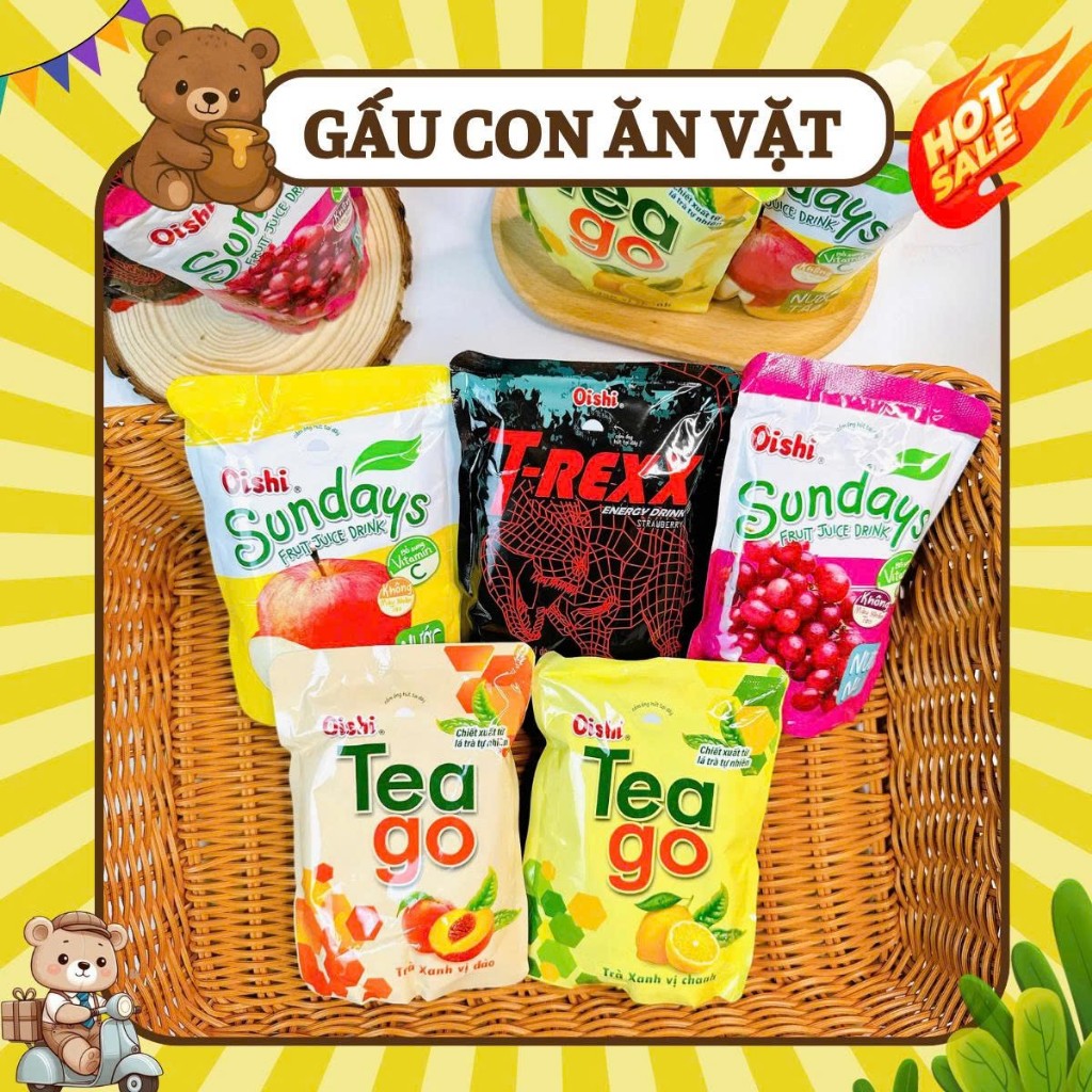 [ BAO BÌ MỚI] COMBO 10 GÓI trà xanh Tea Go Oishi 100ml Vị Chanh, đào ...