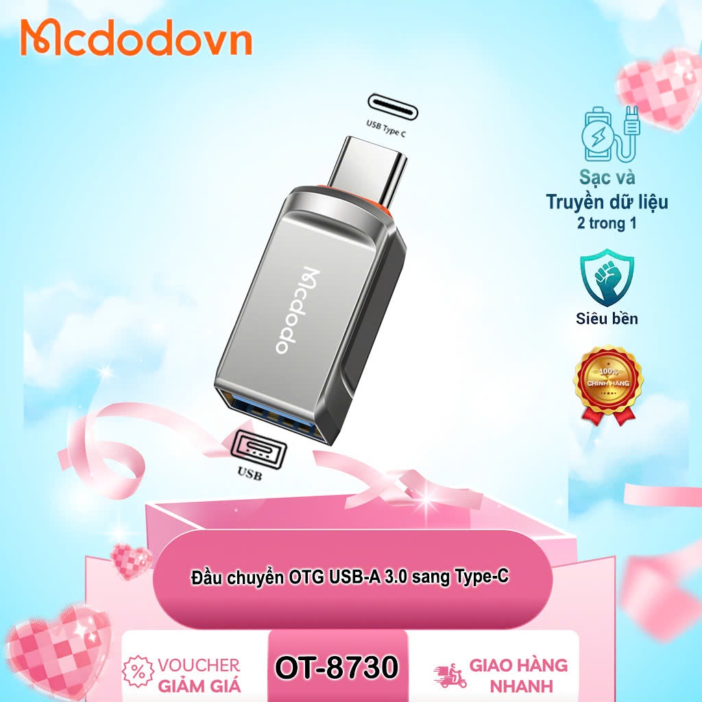 [MCDODO CHÍNH HÃNG]Mcdodo OT-8730 Đầu Chuyển USB-A Sang Type-C – Tốc Độ ...