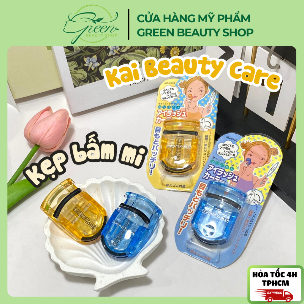 Kẹp bấm mi mini Kai Beauty Care Nhật Bản - Gọn nhẹ dễ dùng bấm cong mi ...
