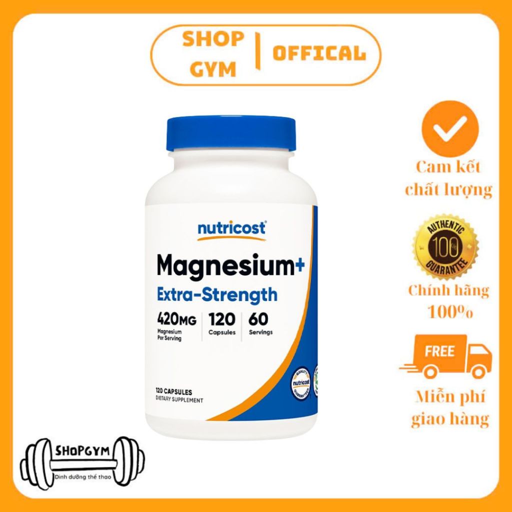 Nutricost Magnesium+ Extra Strength - Tăng cường sức khỏe xương khớp ...
