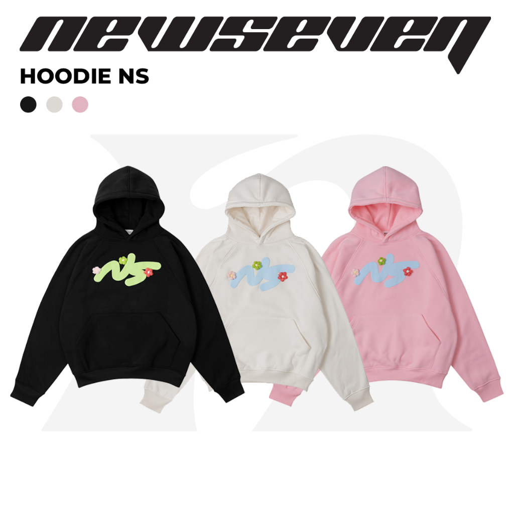 Áo Hoodie Nỉ Bông NEWSEVEN Floral MHD.415 | Shopee Việt Nam