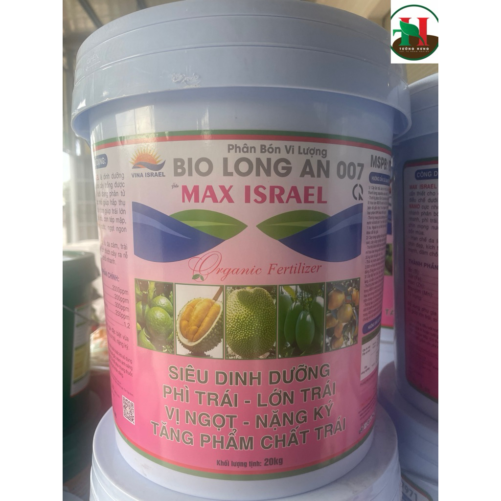 Xô Max Israel 20kg - Siêu Dinh Dưỡng Phì Trái, Lớn Trái, Tăng Vị Ngọt ...