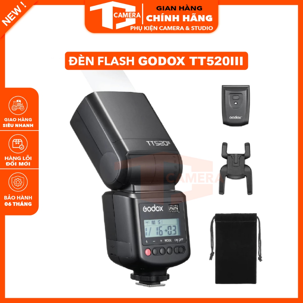 Đèn Flash Godox TT520III kèm Trigger (New 2025) | Shopee Việt Nam