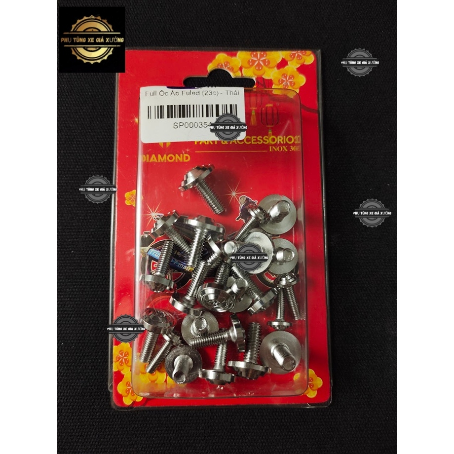 BỘ ỐC SALAYA FULL DÀN ÁO PHAY THÁI ỐC INOX 304 GẮN WAVE,DR,SIRIUS,AB ...