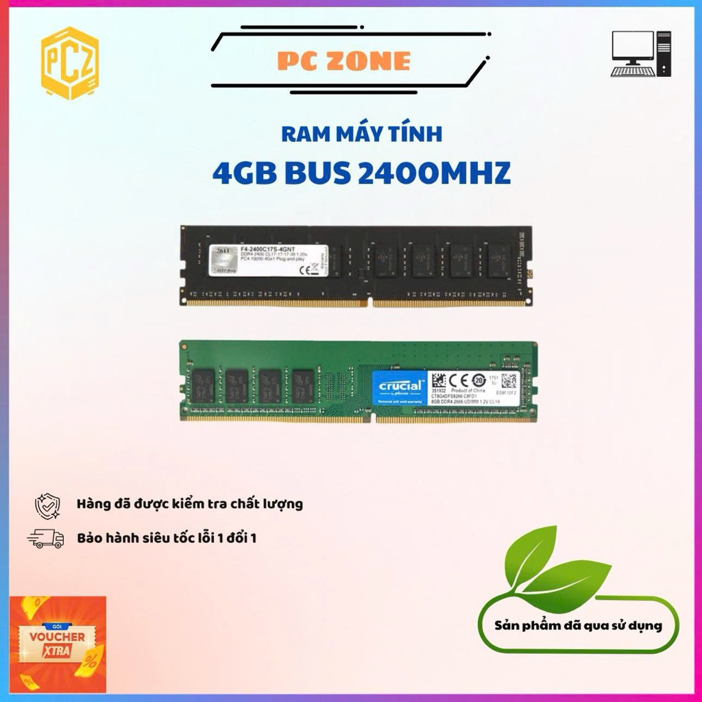 RAM PC DDR4 4GB Bus 2400 Mhz chính hãng - 2ND | Shopee Việt Nam