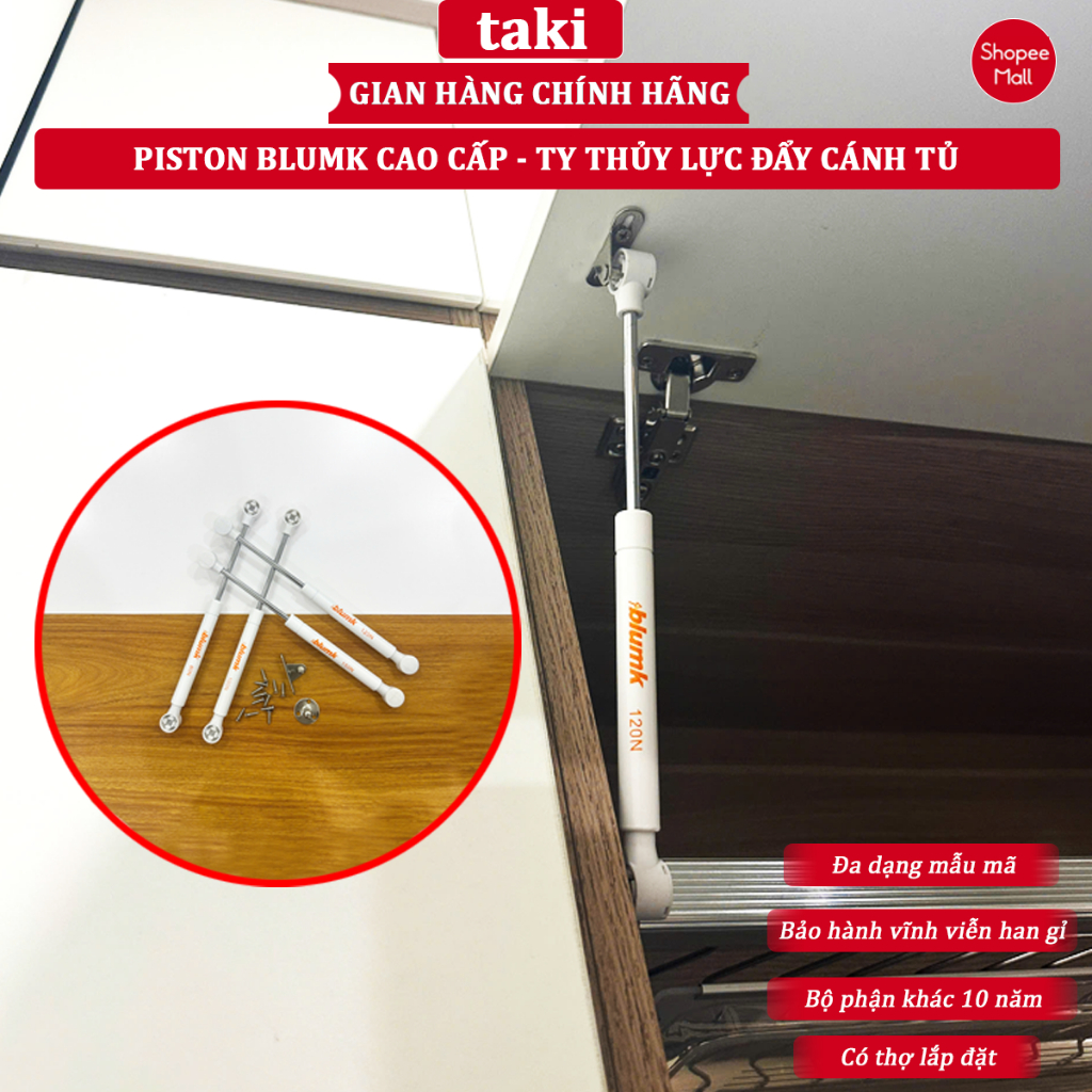 Pittong Nâng Cánh Tủ Bếp BLUMK, Pit tong Thuỷ Lực, Tay Đẩy Tủ Bếp BLUMK ...