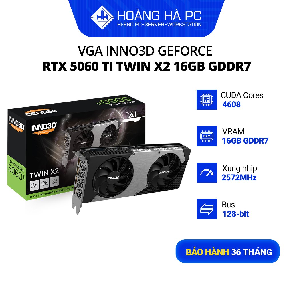 VGA Inno3D Geforce RTX 5060 Ti Twin X2 16GB GDDR7 | Shopee Việt Nam