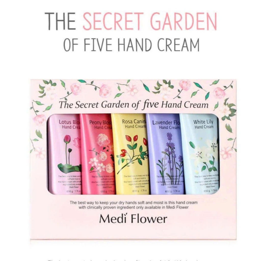 Set Kem Dưỡng Da Tay Medi Flower (5 tuýp x 50g) | Shopee Việt Nam