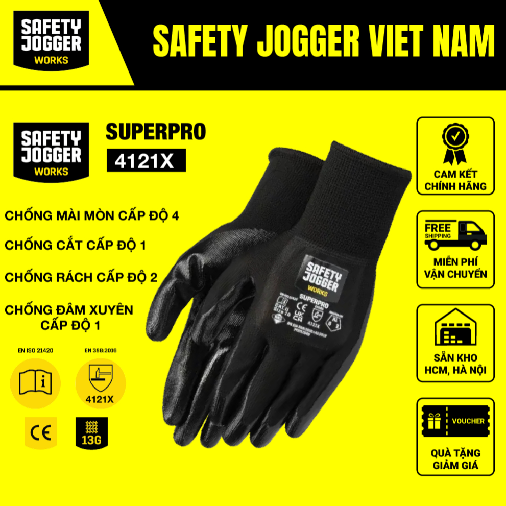 [CHÍNH HÃNG NEW] Găng Tay Safety Jogger Superpro Bảo Vệ Tay An Toàn ...