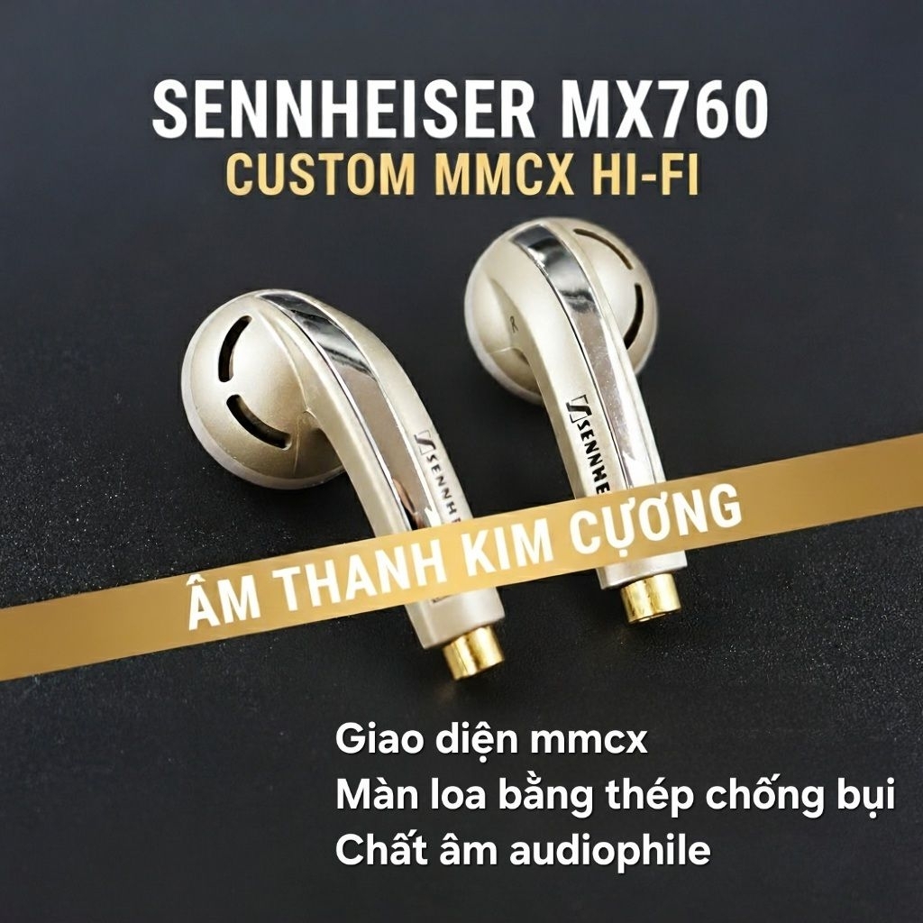 Tai nghe Sennheiser MX760 Chính Hãng MMCX Cao Cấp | Tai Nghe Đầu Phẳng ...