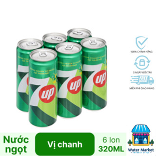Lốc 6 lon nước ngọt 7 Up vị chanh 320ml | Shopee Việt Nam