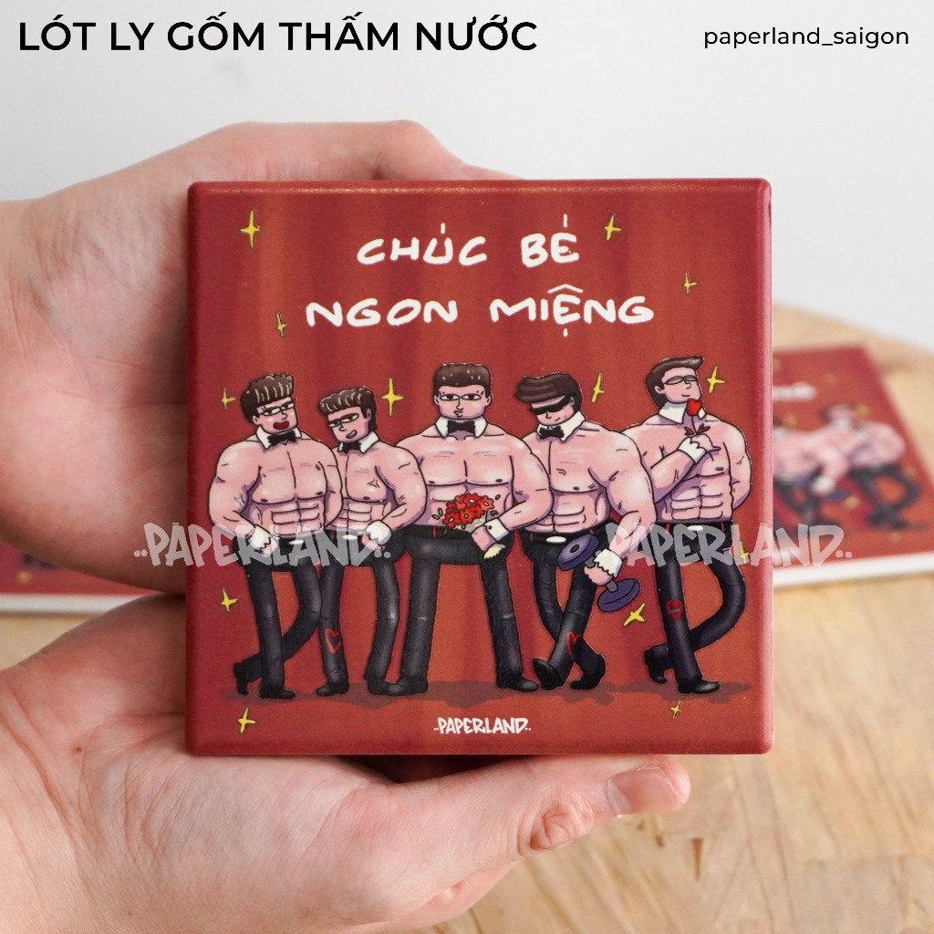 LÓT LY GỐM THẤM NƯỚC | CHÚC BÉ NGON MIỆNG | artwork bởi paperland ...