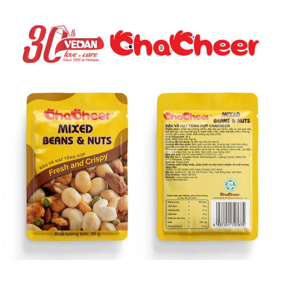 Đậu & Hạt Tổng Hợp CHACHEER 26g | Shopee Việt Nam