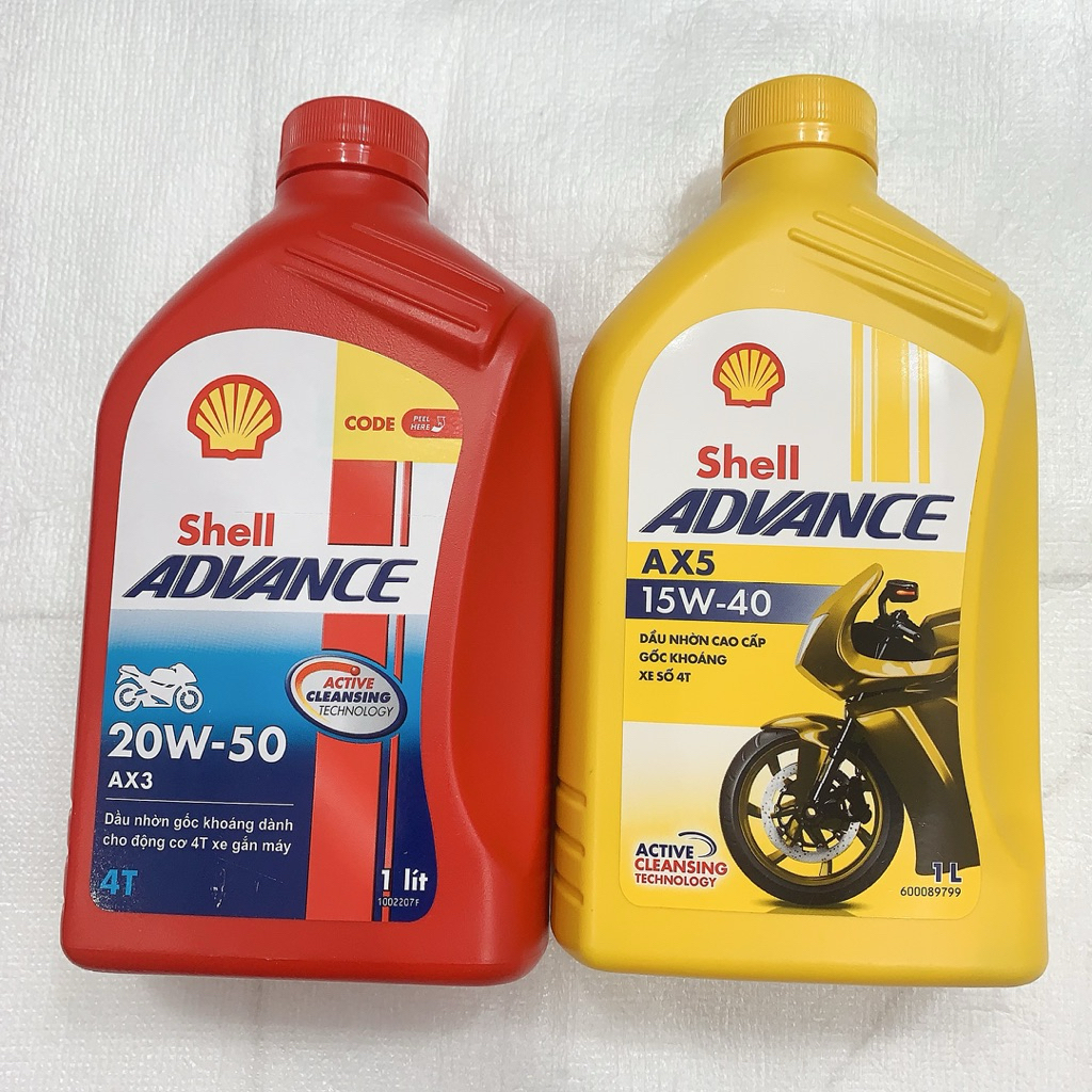 Dầu nhớt xe máy Shell Advance AX3 20W-50 800ml / 1L – Nhớt gốc khoáng ...
