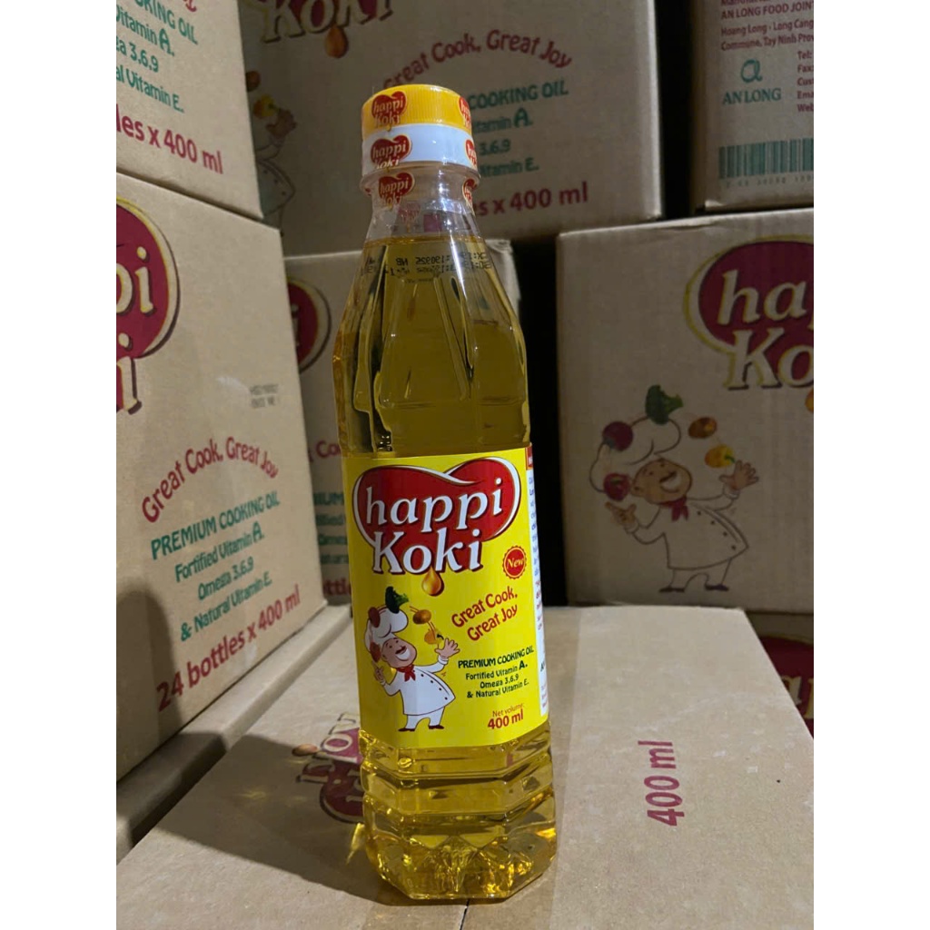 COMBO 6 CHAI DẦU ĂN HAPPY KOKI CHAI 400ML | Shopee Việt Nam