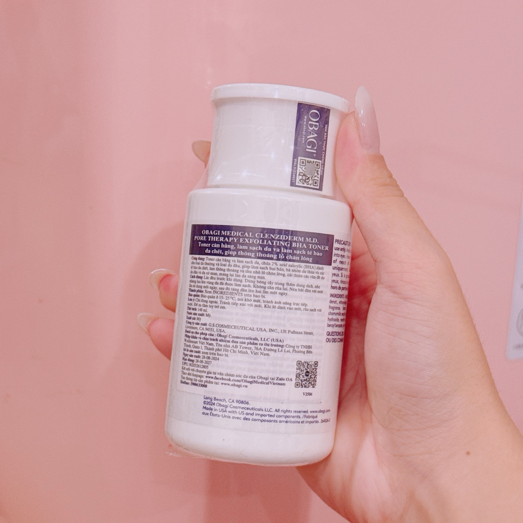 Dung dịch tẩy da chết, ngừa mụn chứa BHA Clenziderm MD Pore Therapy ...