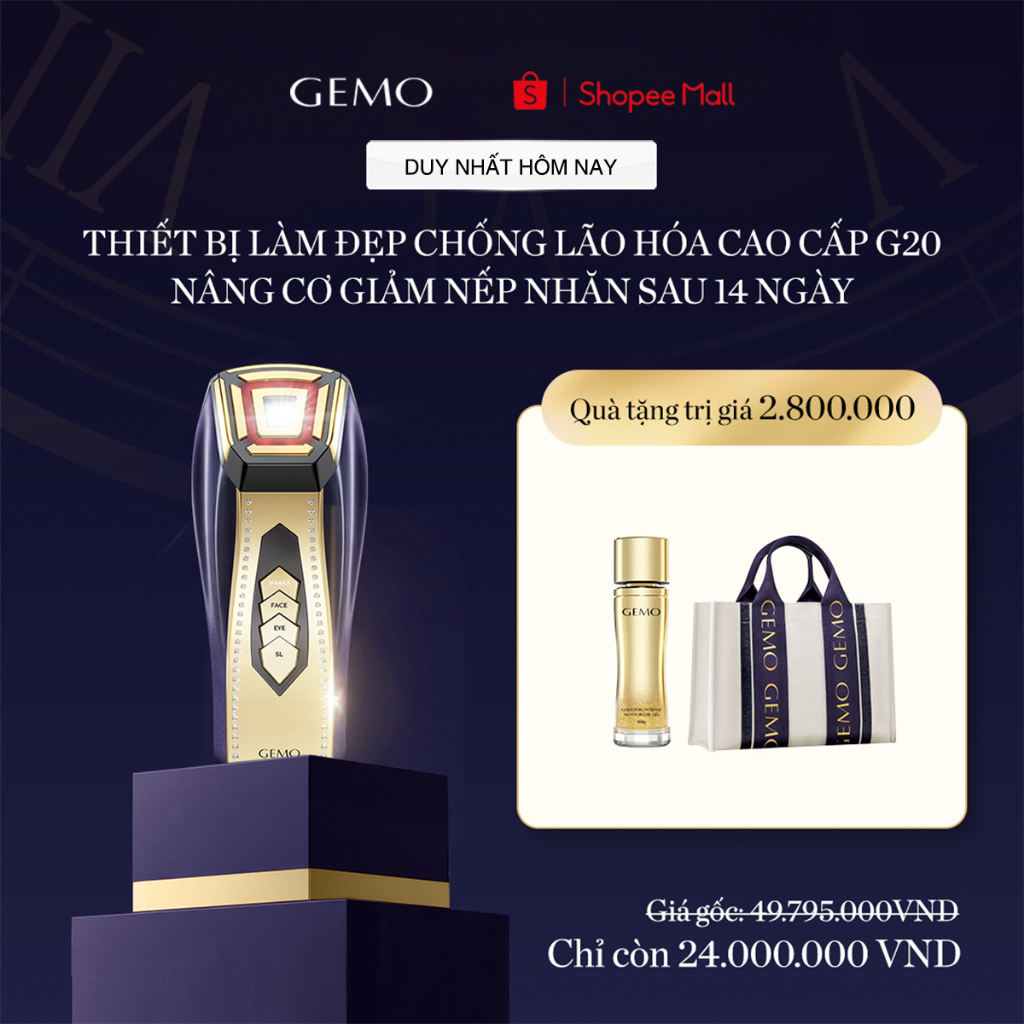 GEMO G20 - Thiết bị làm đẹp chống lão hóa cao cấp từ Thụy Sĩ G20 hỗ trợ nâng cơ, giảm nếp nhăn ...