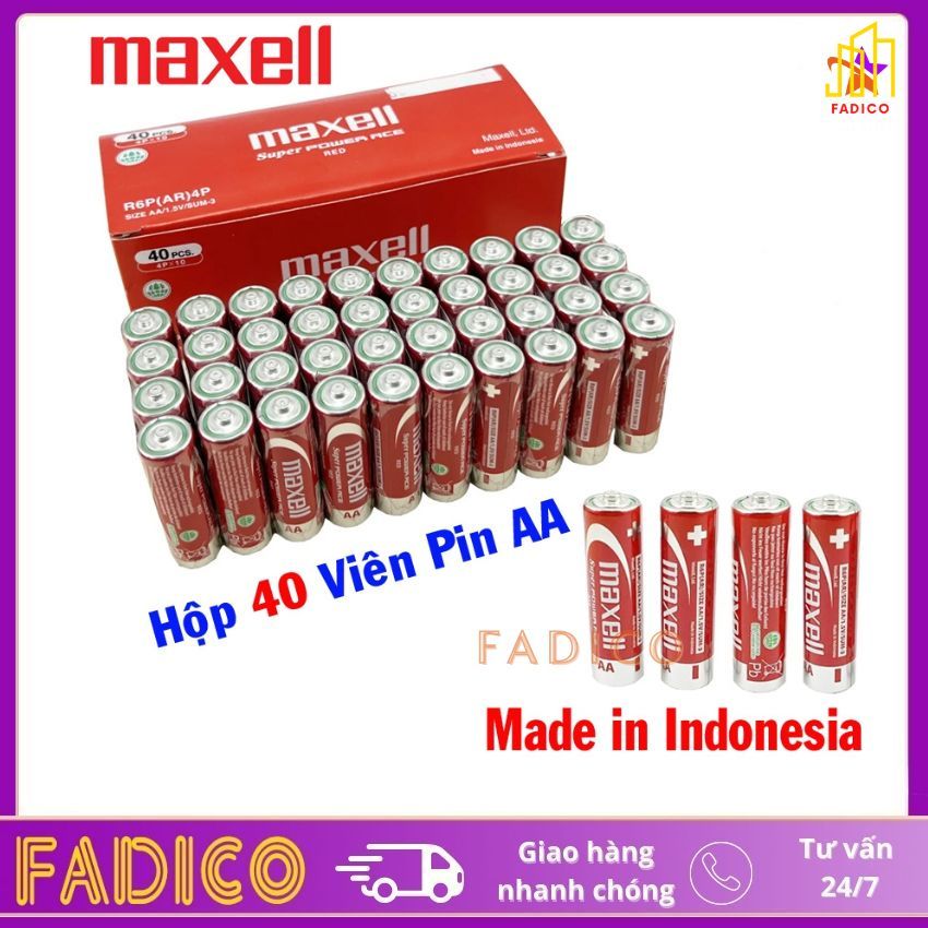 Pin AA,Pin 2A Maxcell 1,5V- Hàng Chính Hãng 1 Hộp 40 viên, được dùng ...