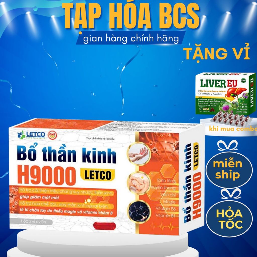 BỔ THẦN KINH H9000 LETCO – CHĂM SÓC HỆ THẦN KINH TOÀN DIỆN, NGỦ NGON ...