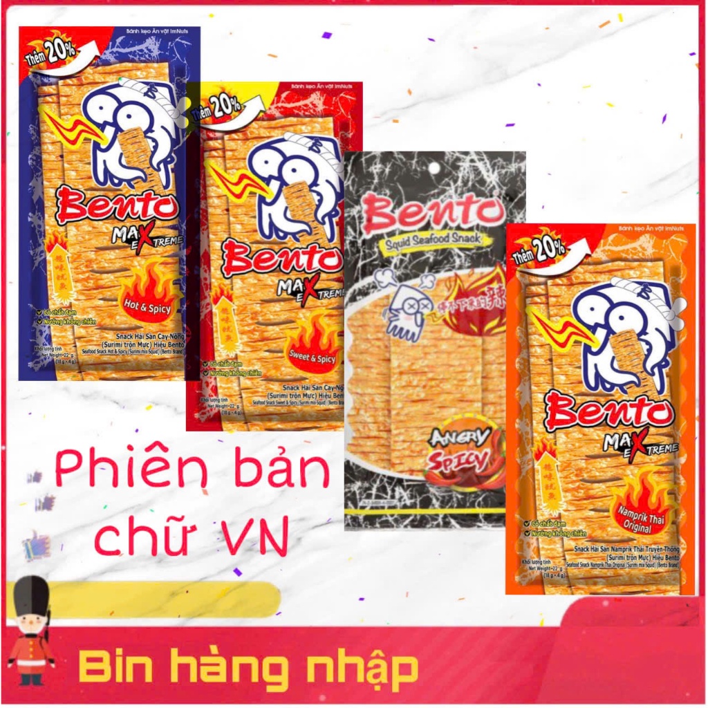 Mực Bento Thái Lan Lớn 20g Đỏ Xanh Cam | Shopee Việt Nam
