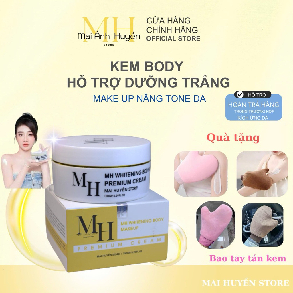 [ Tặng 1 bao tay] KEM MH WHITENING PREMIUM CREAM (Hỗ trợ dưỡng sáng da ...
