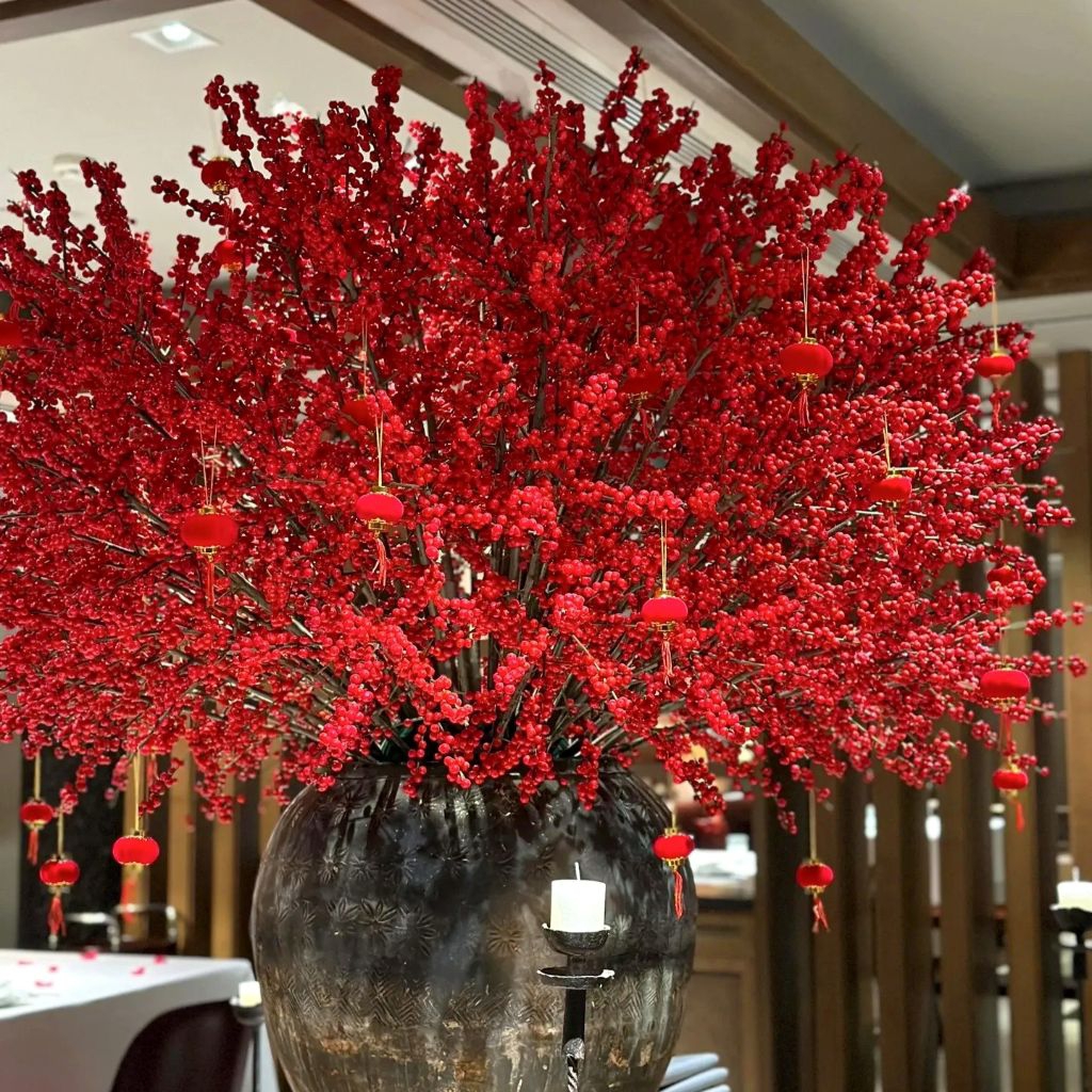 Combo 50-100 Nhánh Đào Đông Trang Trí Tết Quả To Đẹp | Shopee Việt Nam