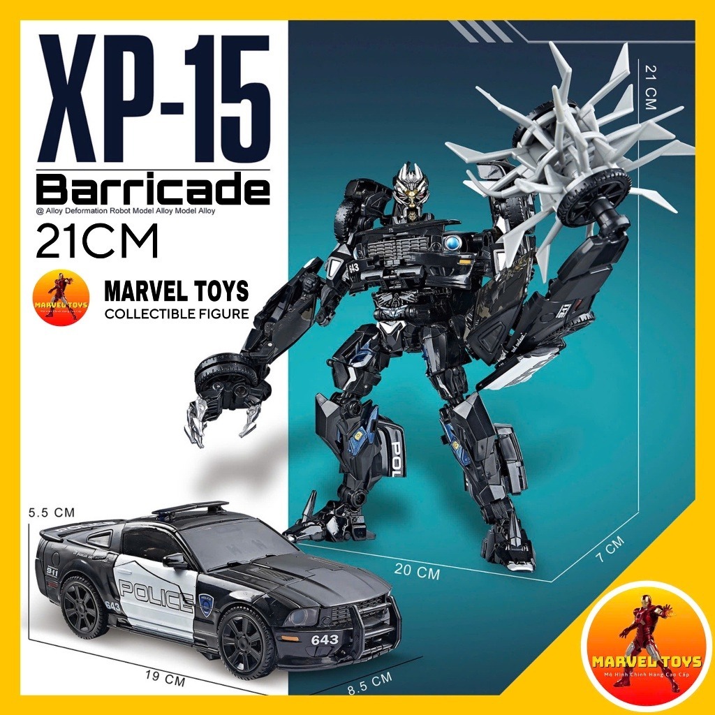 Mô Hình Barricade 21cm XP15 Transformation Robot Biến Hình Xe Cảnh Sát ...