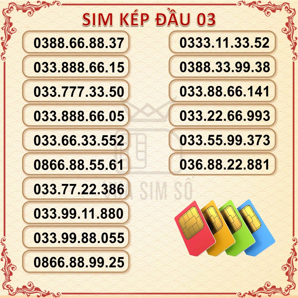 Sim Kép Đầu 03 Sim Số Đẹp Viettel, Hỗ Trợ Hướng Dẫn Đăng Ký Chính Chủ ...