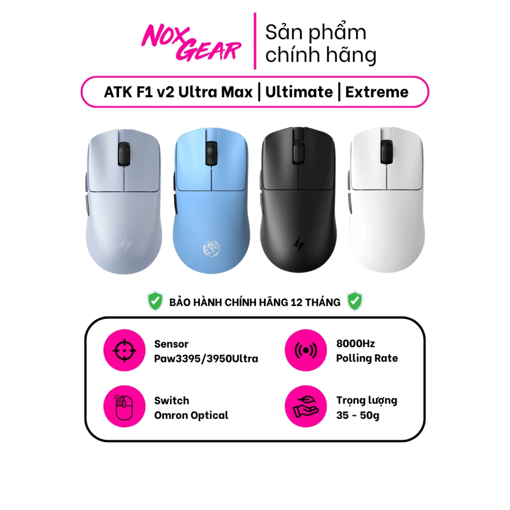[GIAO NGAY] Chuột Gaming ATK F1 Ultimate V2 / F1 Ultramax 2.0 / F1 ...