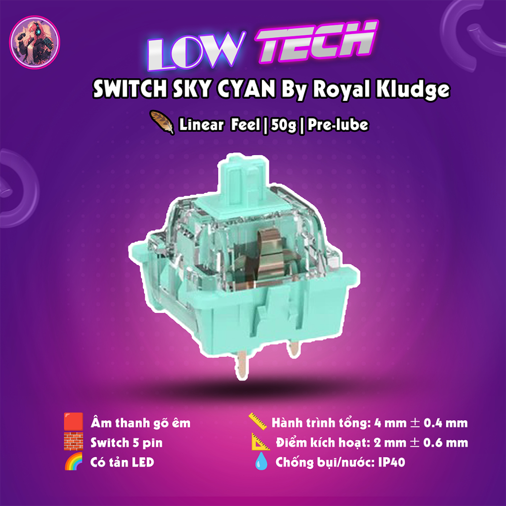 (NHẬP MÃ AFFNHU GIẢM 35K) Switch Sky Cyan by Royal Kludge | Linear 50g ...