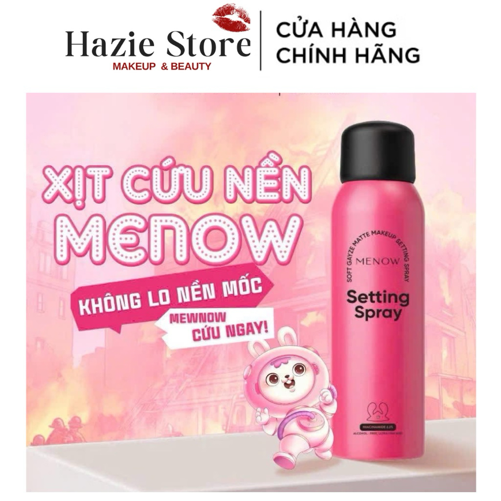 [MENOW] XỊT KHÓA NỀN LÂU TRÔI CẤP ẨM HƠI THỞ SƯƠNG MÙ MENOW SETTING ...