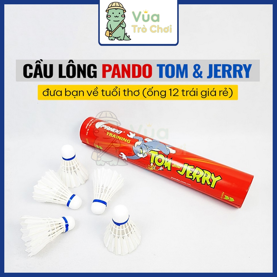 [Pando] Ống Cầu Lông Pando Tom Jerry Tom Xanh Tom Đỏ 12 Trái Quả Cầu ...