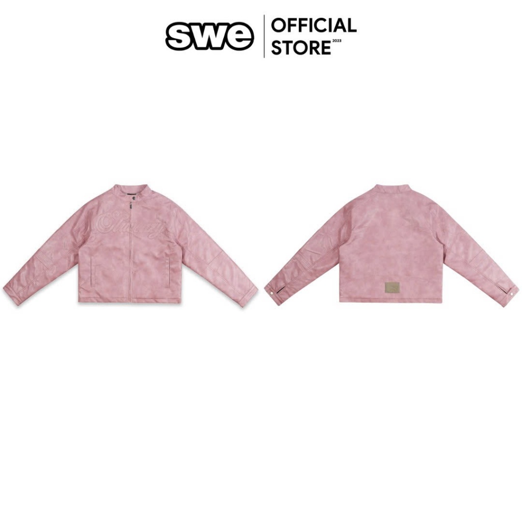 Áo Khoác Da Unisex Nam/Nữ Local Brand SWE BLOSSOM LEATHER JACKET - Hồng ...