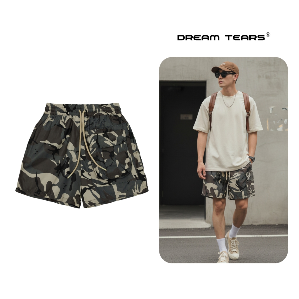 Quần Short Nam Dream Tears Chất Vải Gió Camo Túi Hộp Thoáng Mát Sang ...