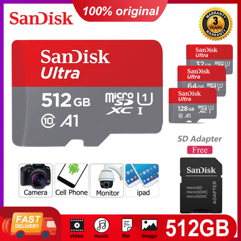 Thẻ card Ultra Micro sd SDXC A1 Series UHS-I 128GB 256GB 512GB SDSQUA4 ...