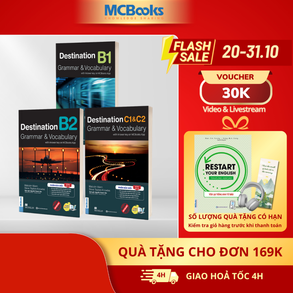 Sách Destination B1, B2, C1&C2 Grammar & Vocabulary (Kèm Đáp Án) Phiên ...